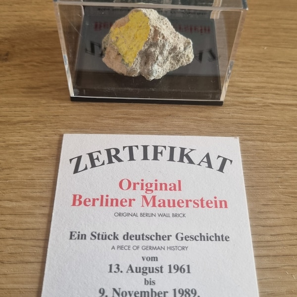 Berlin Wall Certificate of Authenticity - Etsy