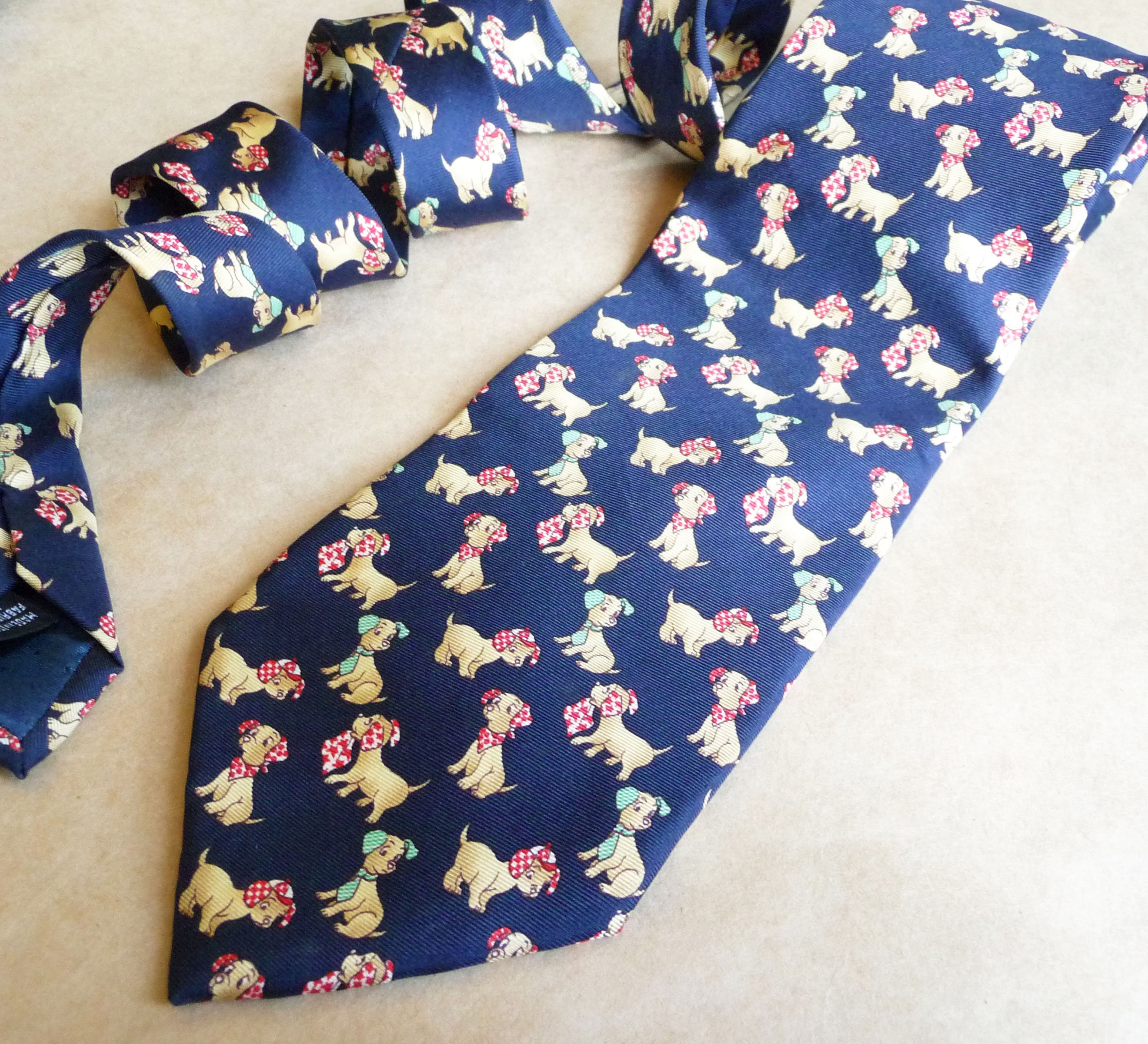 Dog Necktie Funny Animal Tie Vet Tech Gift Vintage Mens Tie Gift for ...