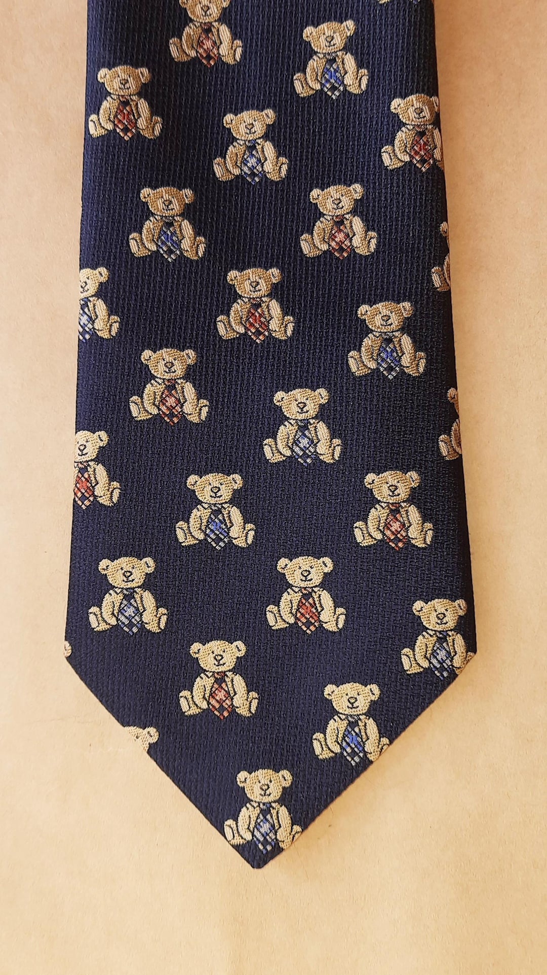 Funny Necktie With Bears Animal Tie Smart Teddy Bears Wearing Necktie ...