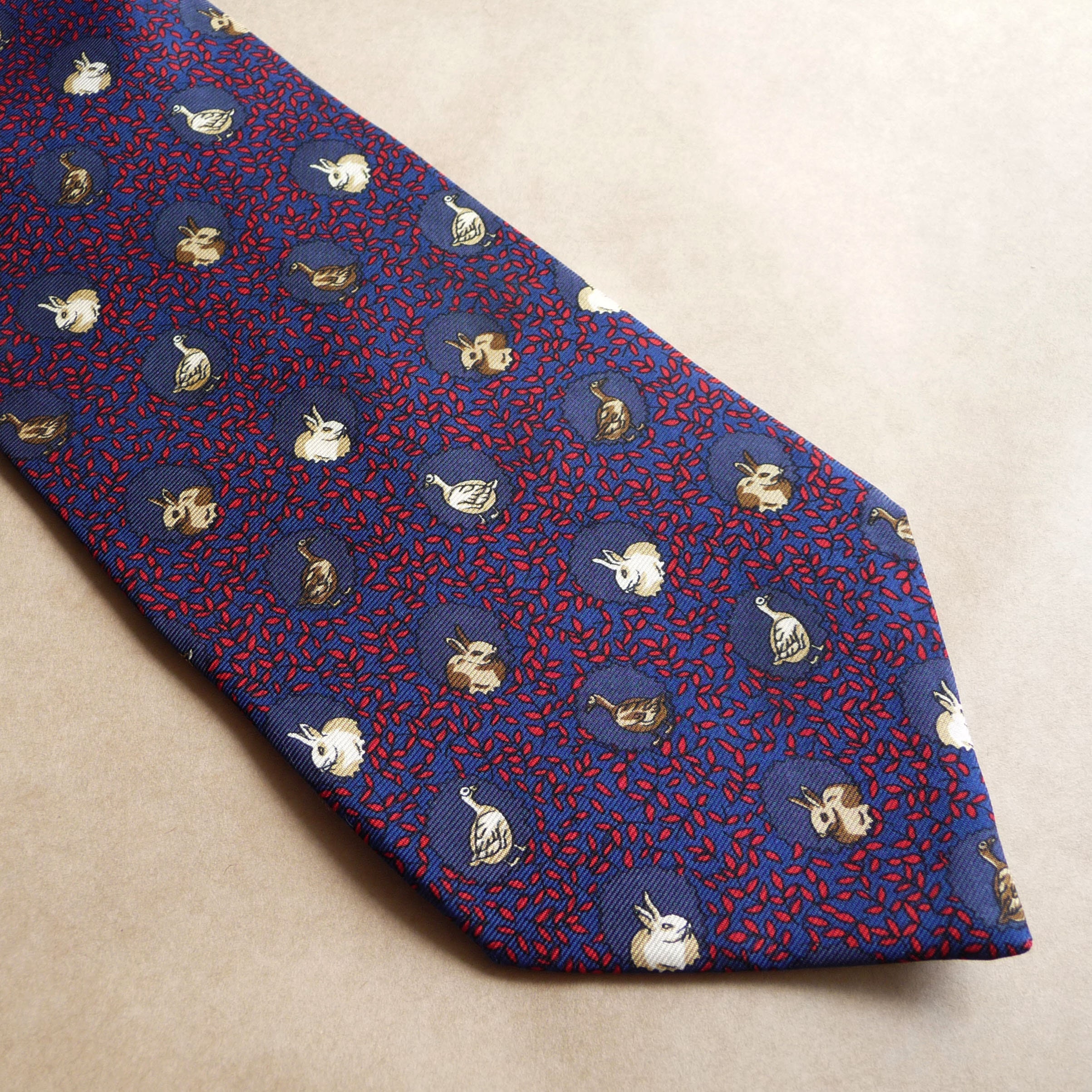 Rabbit Necktie Silk Mans Gift Navy Necktie With Goose Animal Tie for ...