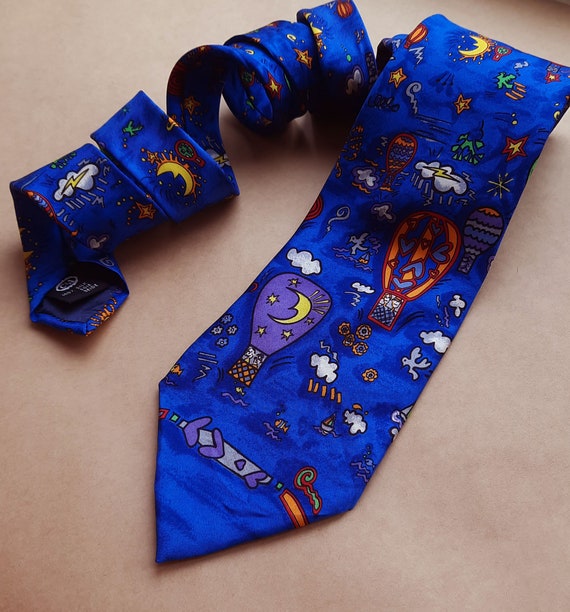 Hot air balloon with basket tie Funny tie geek gifts … - Gem