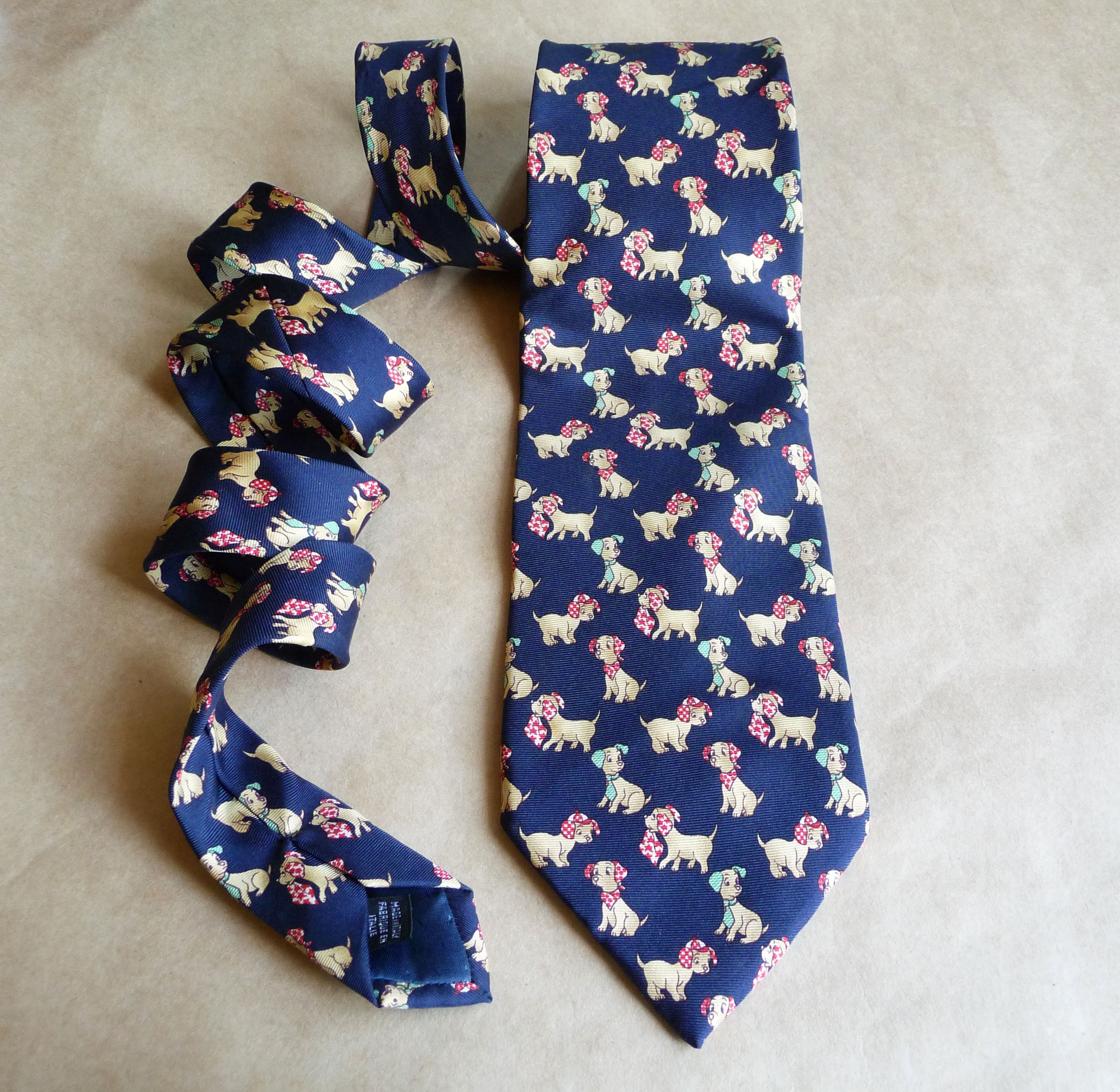 Dog Necktie Funny Animal Tie Vet Tech Gift Vintage Mens Tie Gift for ...