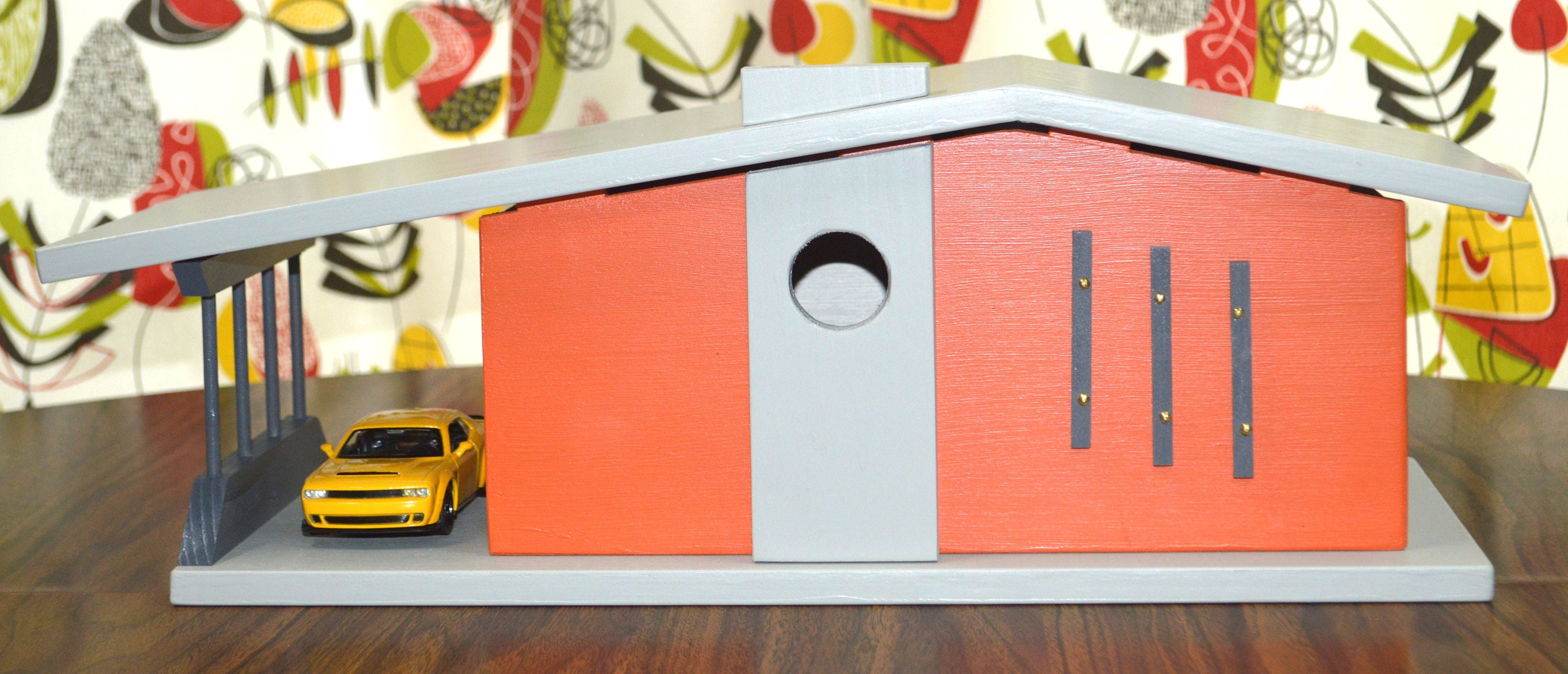 MCM Mid Century Modern Inspired Birdhouse Orange & Gray 2018 Dodge ...