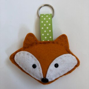 Handmade Felt Fox Keyring Keychain Bag Charm Gift for an Animal Lover ...