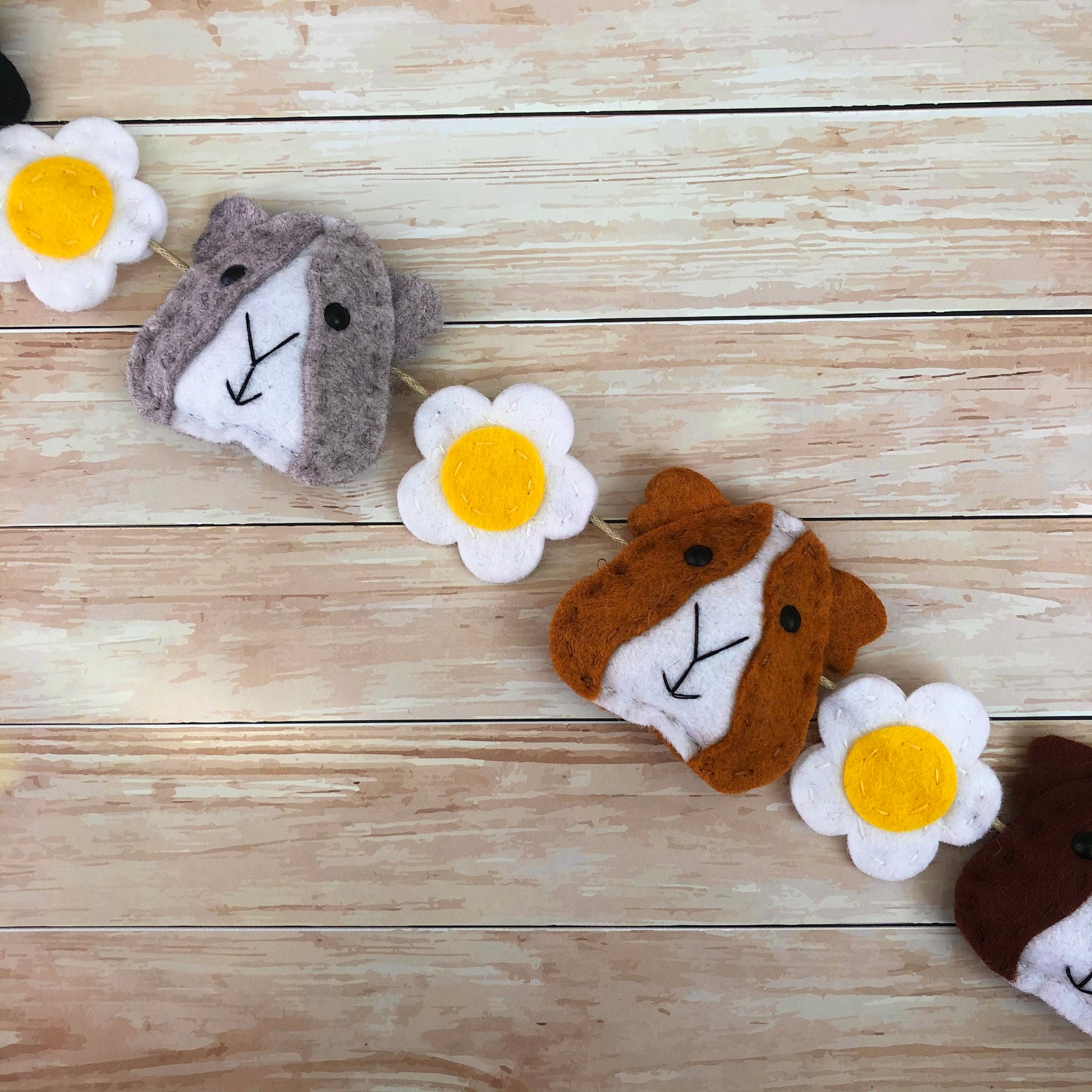 Felt Guinea Pig Garland, Handmade Spring Wall Decor - Etsy