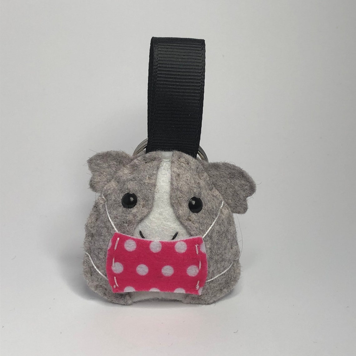 Handmade Guinea Pig With Face Mask/ Face Covering Keyring | Etsy