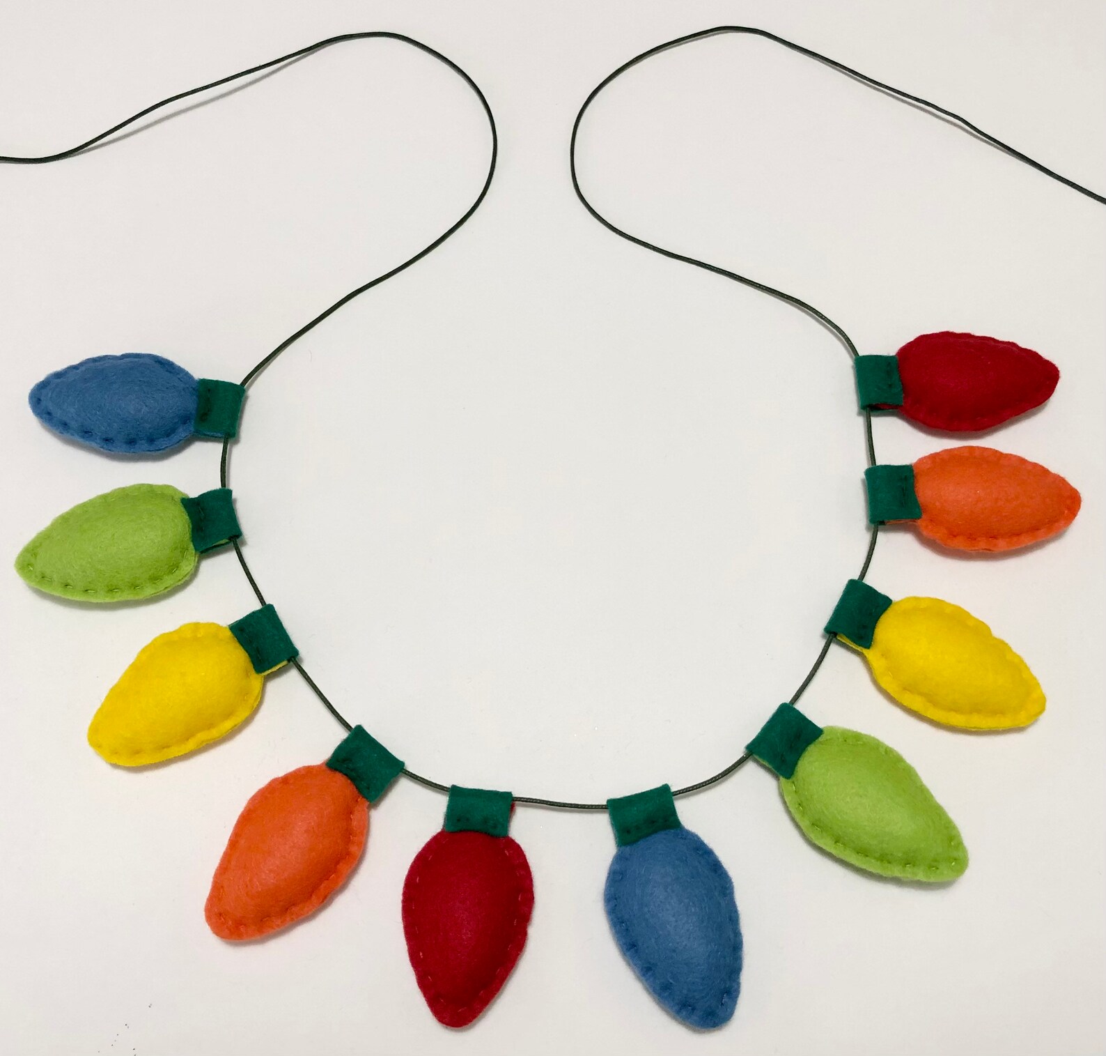 Handmade Felt Christmas Lights Garland - Etsy