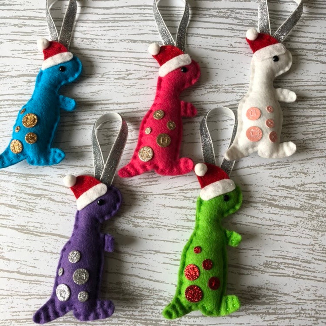 Handmade T-rex Style Christmas Dinosaur Decoration - Etsy