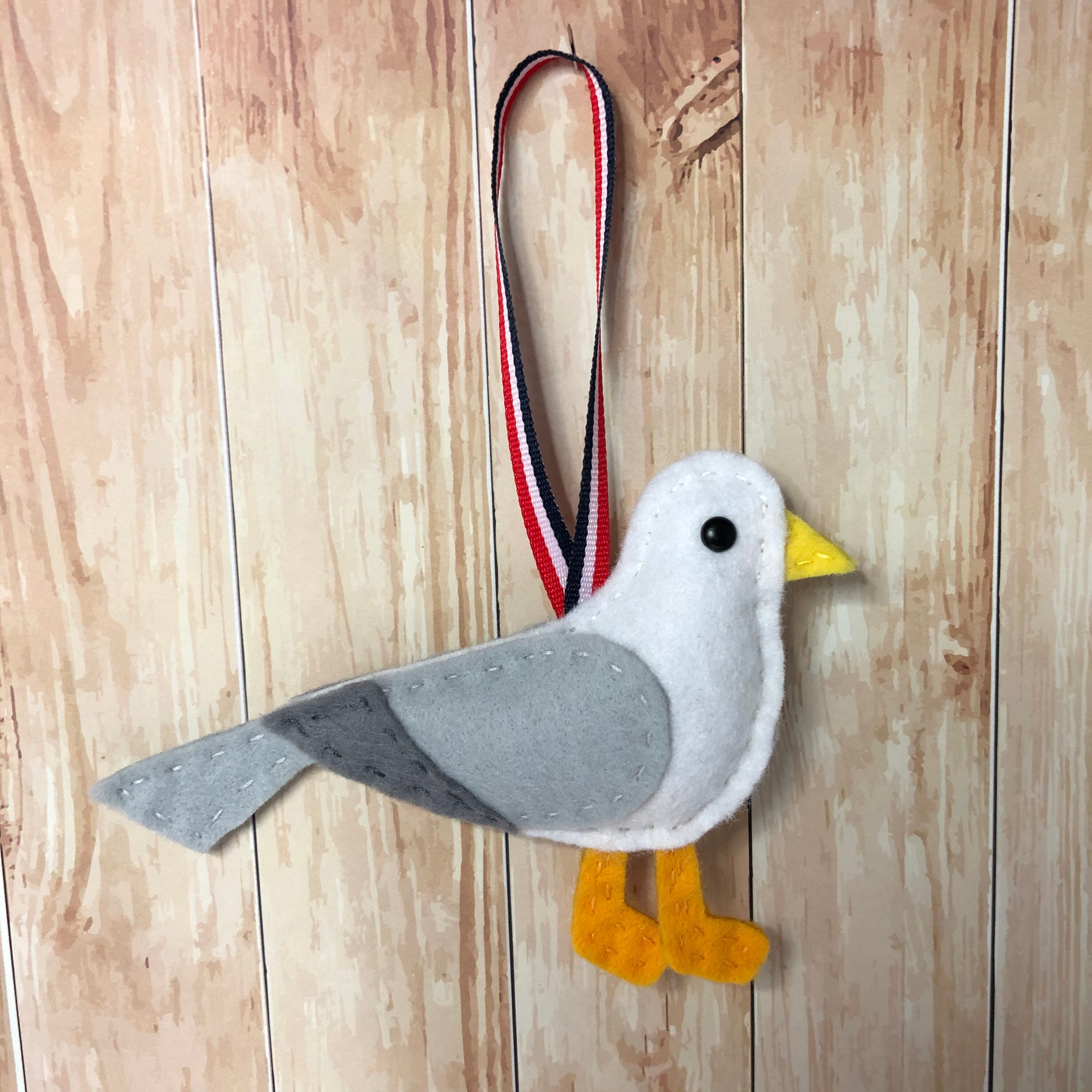 Handmade Felt Seagull Hanging Decoration Ornament - Etsy