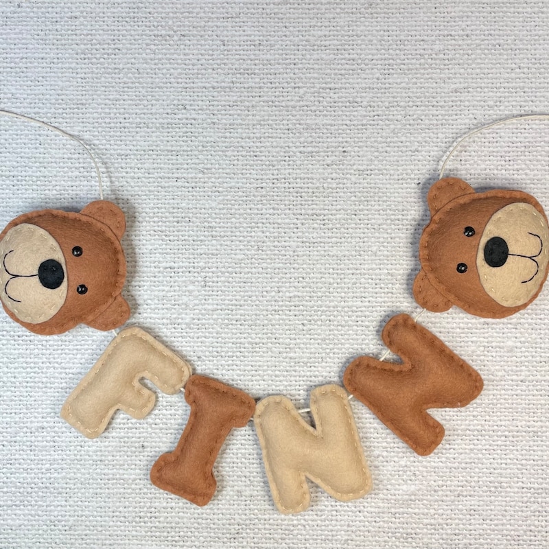 Felt Name Garland Bears - Etsy UK