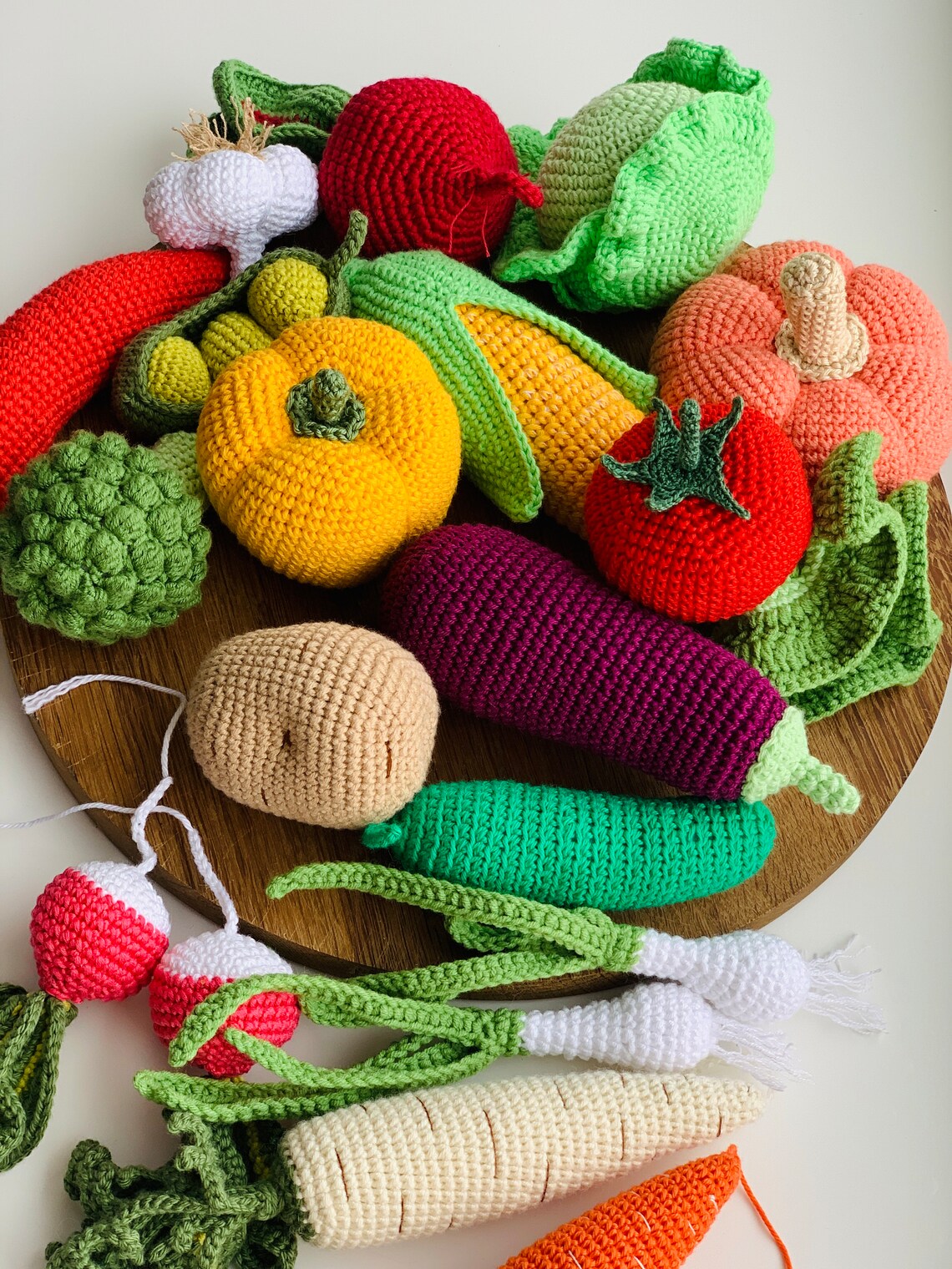 Vegetables Play Set, Kitchen Play Set, Pretend Play, Montessori Toys ...