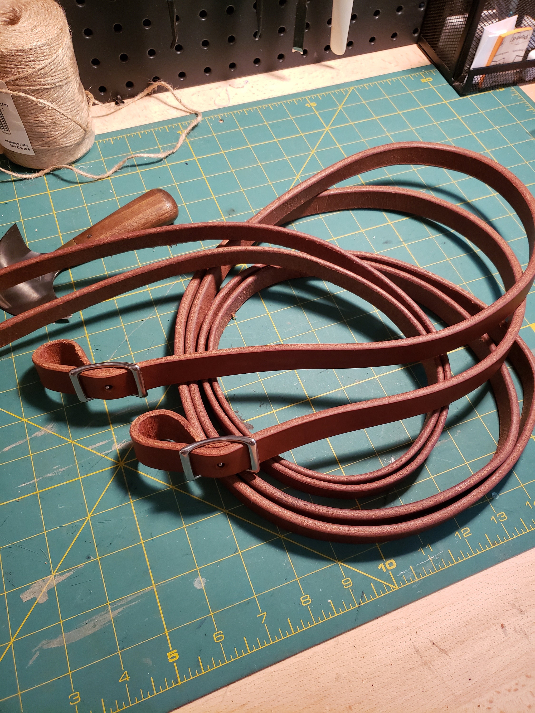 Handmade Harness Leather Split Reins - Etsy