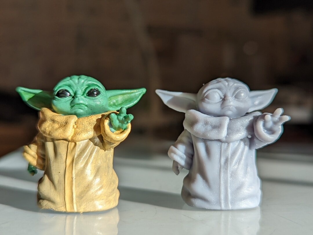 Baby Yoda Grogu Star Wars Black Series Scale Figure 3D - Etsy