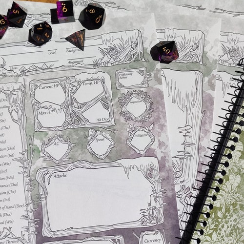 Spellbound Character Sheets D&D 5e - Etsy