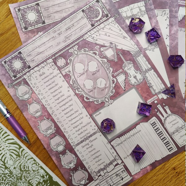 Ranger Character Sheet D&D 5e - Etsy Canada