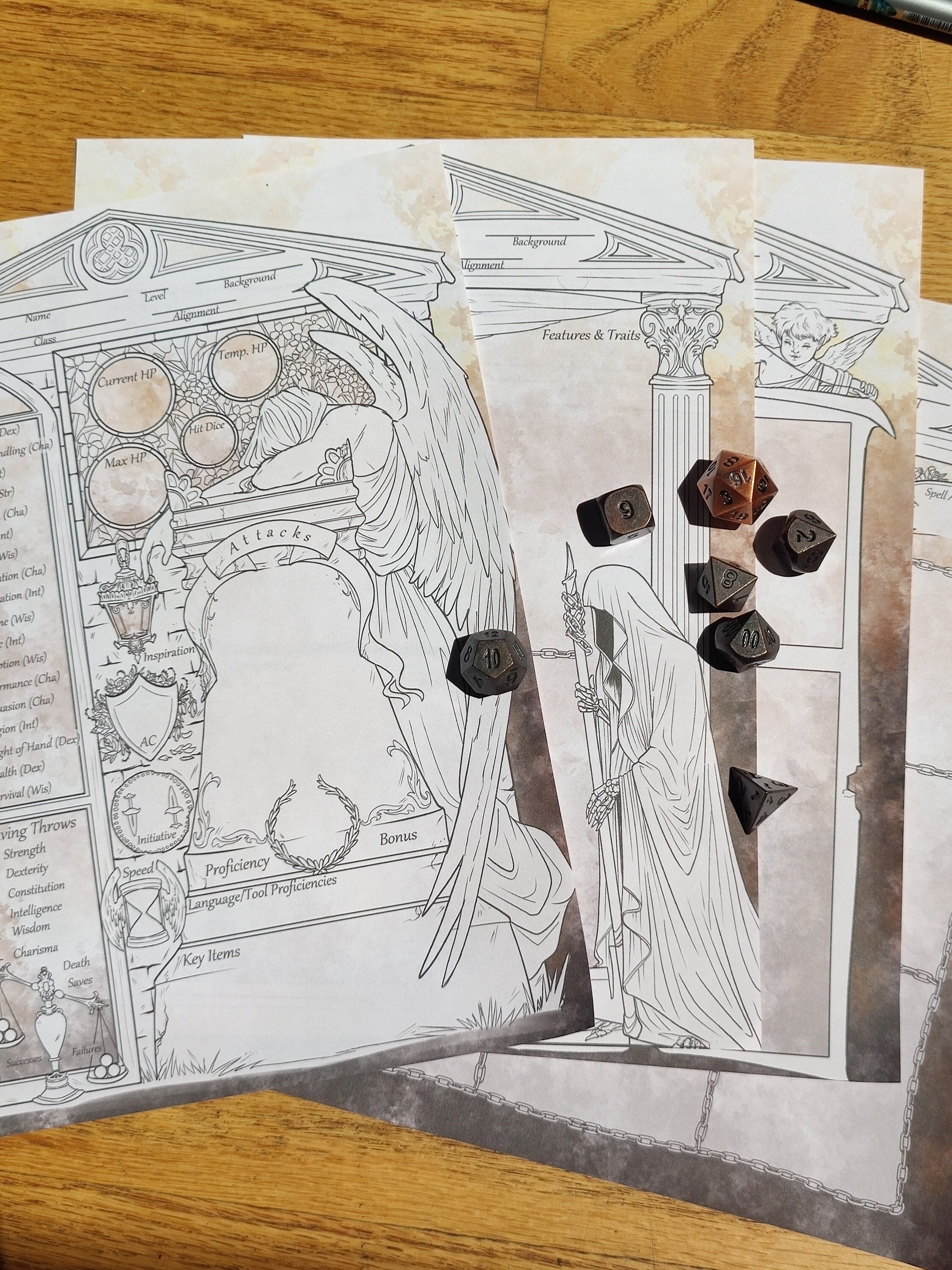 Victorian Grave Downloadable/fillable PDF Character Sheets - Etsy