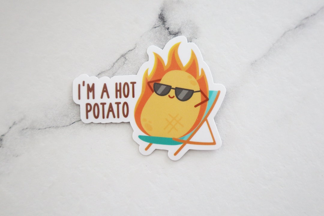 I'm a Hot Potato Sticker, Pun Sticker, Funny Sticker, Laptop, Gift ...