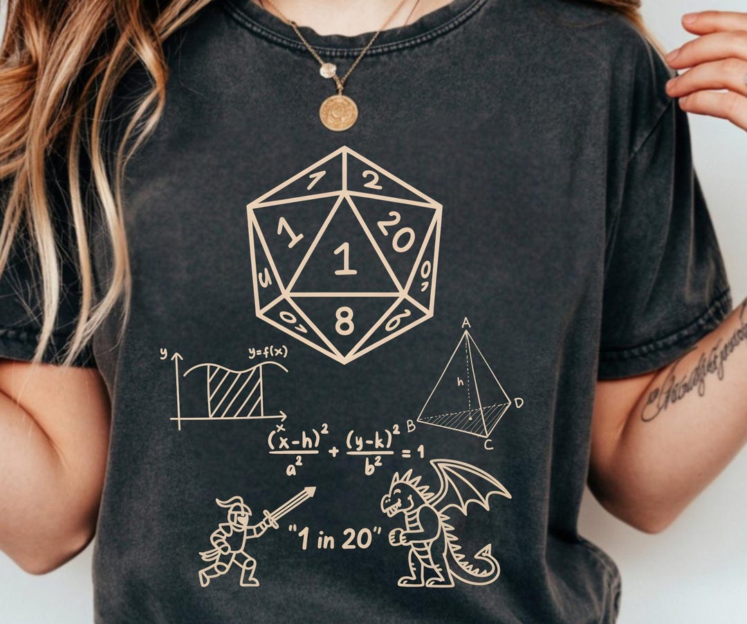 The Science of 20 Sided Dice Dnd D20 Shirt, Funny Dnd Meme Gamer Cult ...