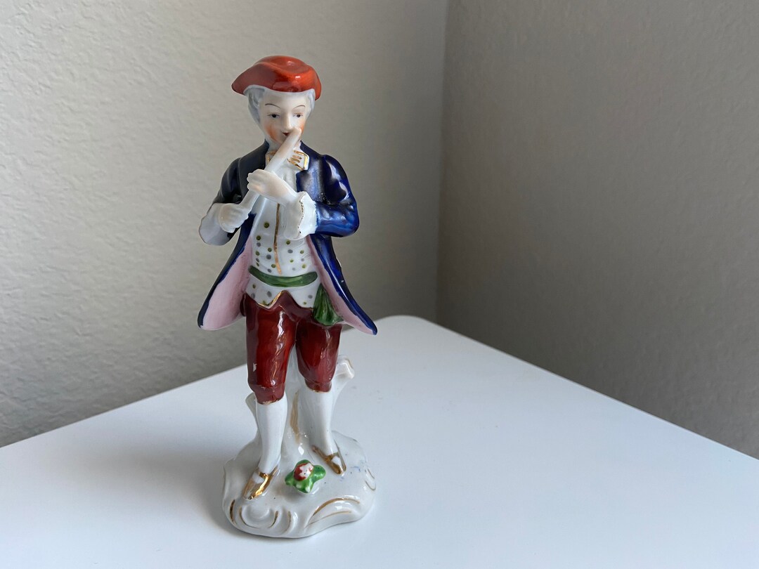 Vintage Colonial Flute Player From Occupied Japan 1945-1952 Painted ...