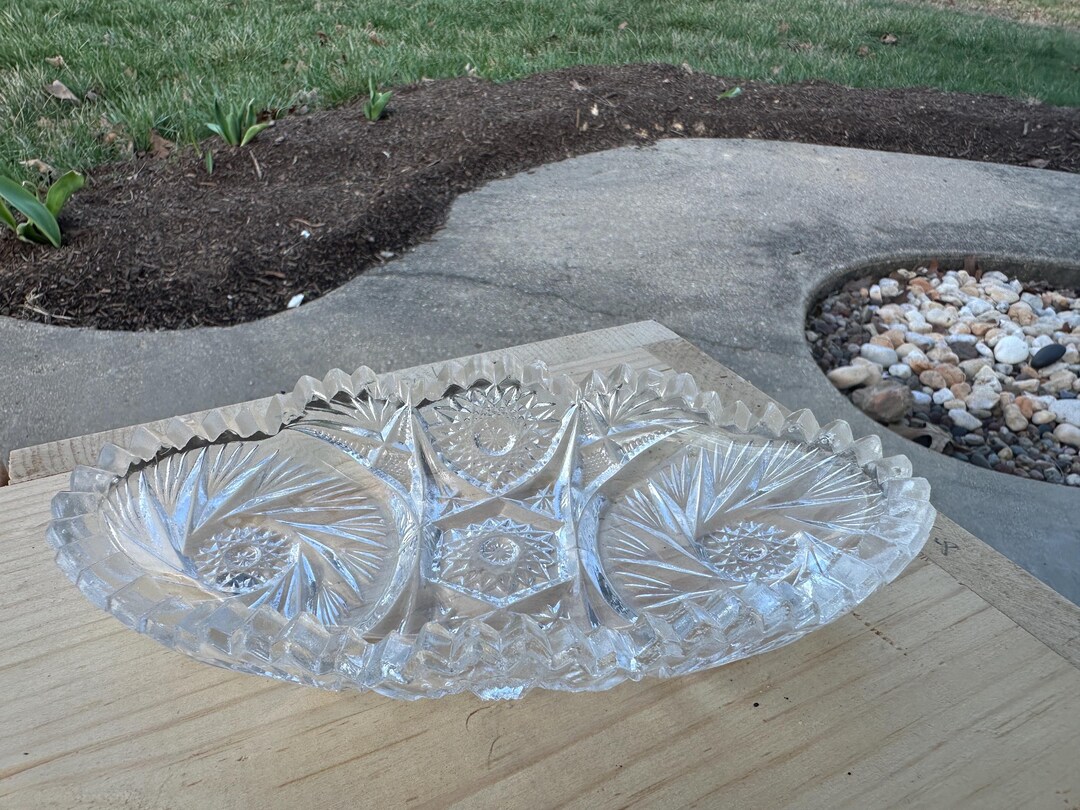 Vintage Imperial Glass Line 555 Clear Star and Arch Pressed Pattern 8 ...