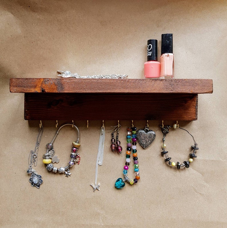 Jewellery organiser storage shelf nick nacks hanging hooks | Etsy