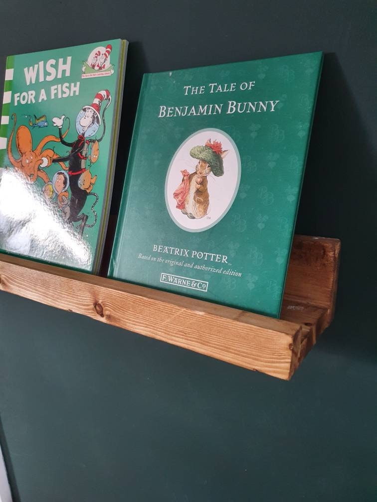 Book ledge childrens book shelf wooden picture or book shelf | Etsy
