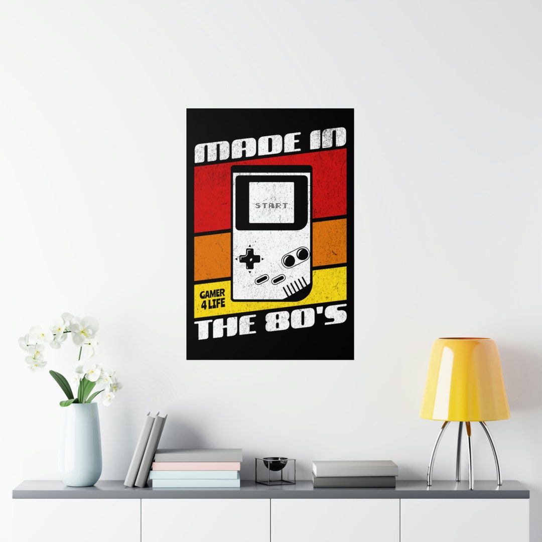 MADE IN THE 80's Vintage Retro Gaming Design Premium Matte Vertical ...