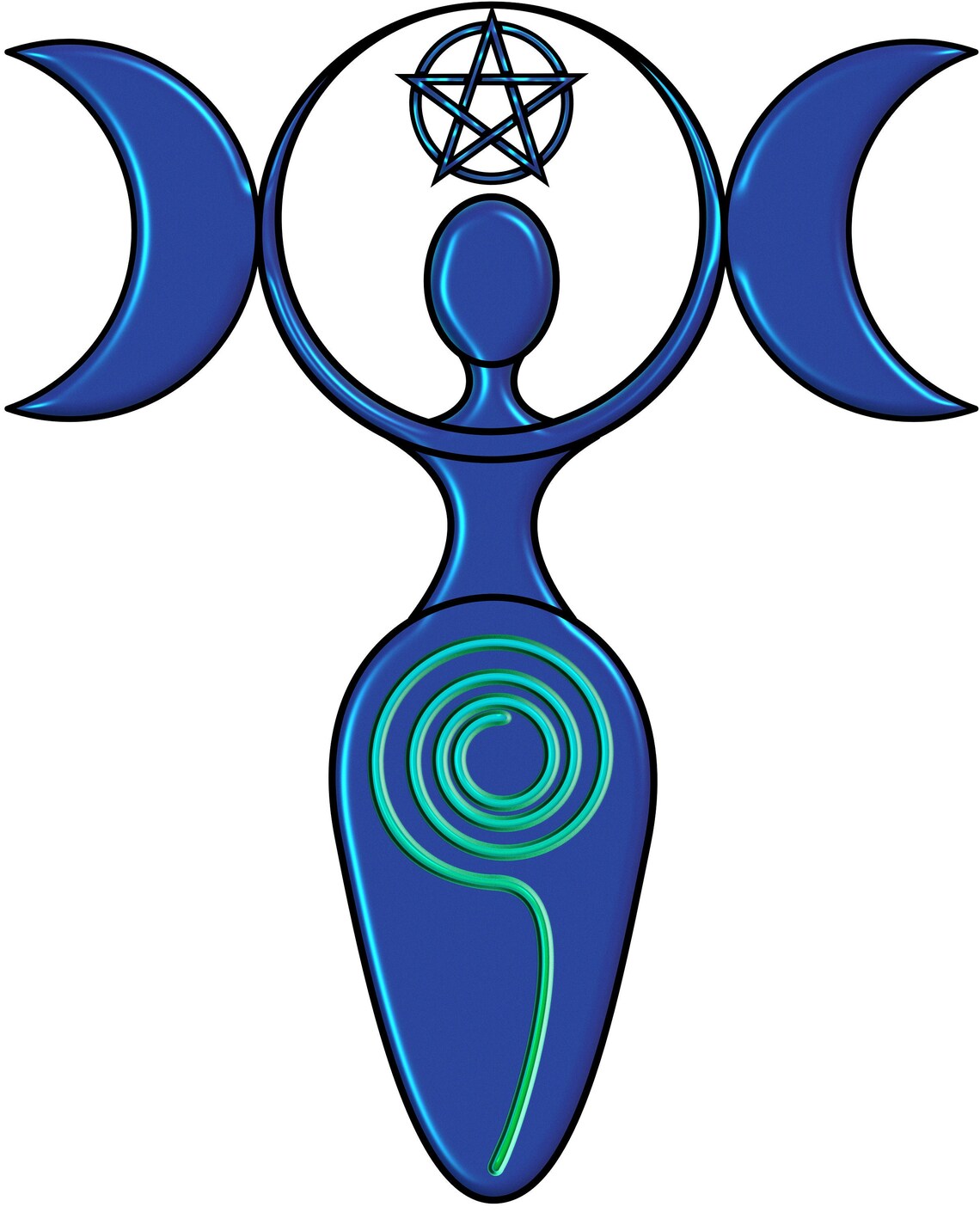 Wiccan Spiral Goddess SVG - Etsy