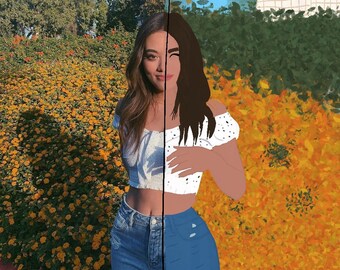 Faceless Digital Art Custom Animation With Lips Eyebrows and - Etsy