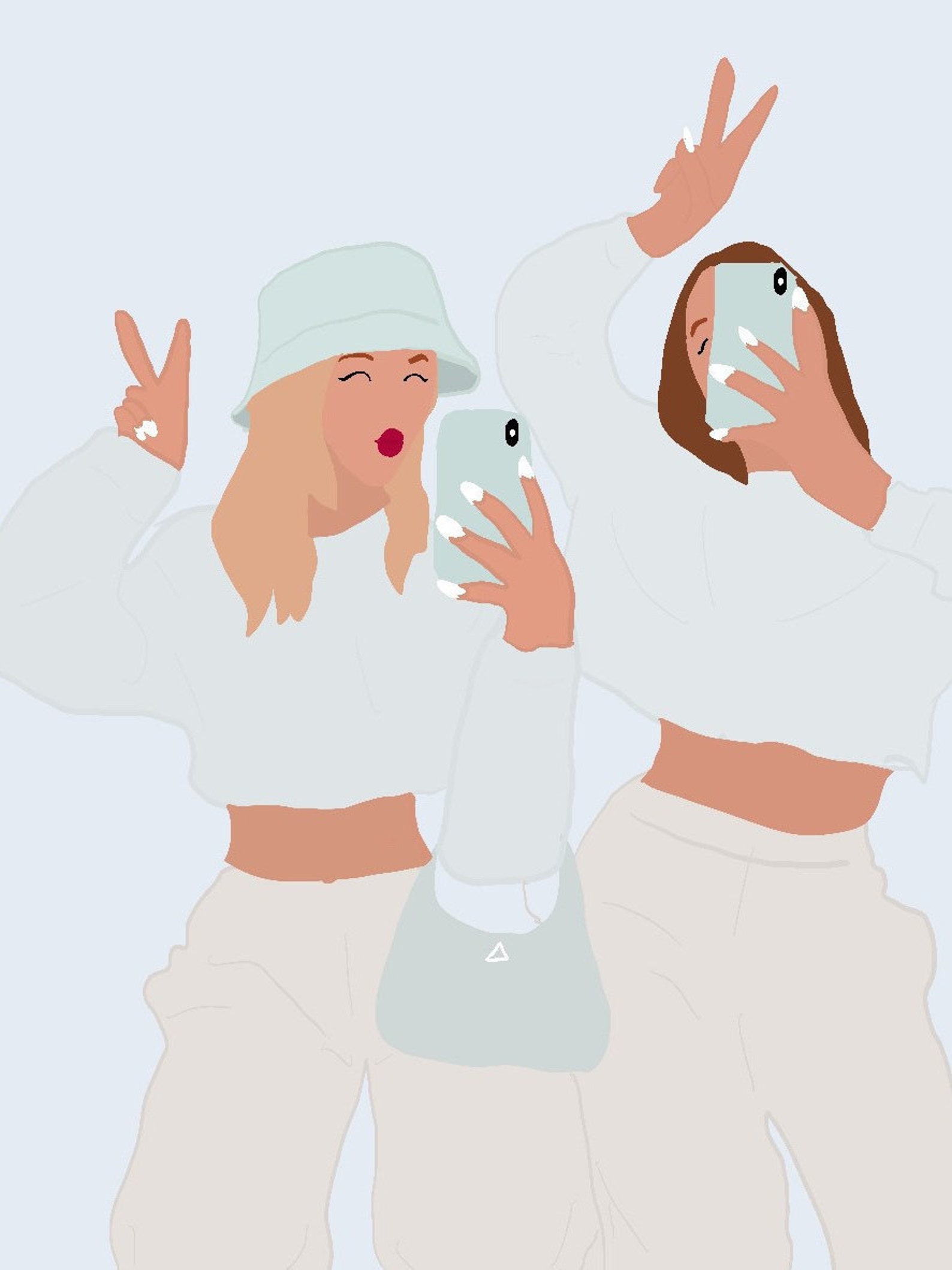 Faceless digital art custom animation with lips eyebrows and | Etsy