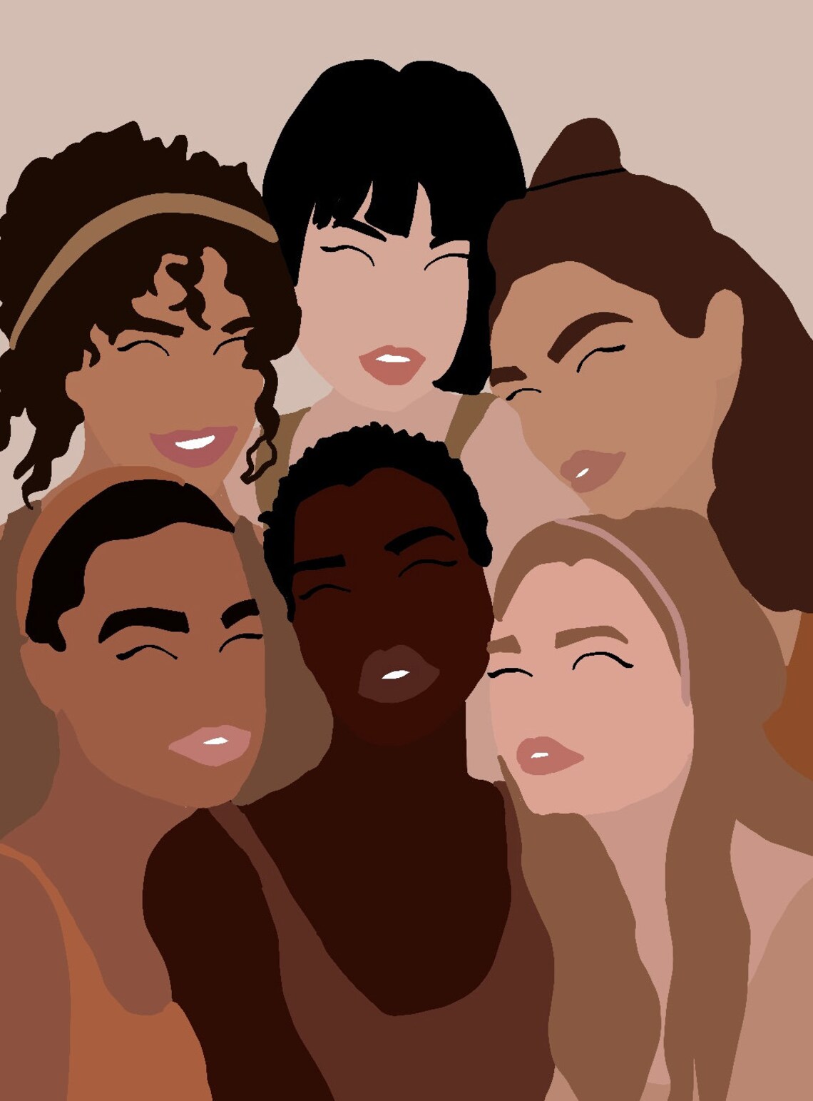 Faceless Digital Art Custom Animation With Lips Eyebrows and - Etsy