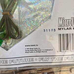 Rare Vintage Teenage Mutant Ninja Turtles TMNT Microlite Mylar Kite ...