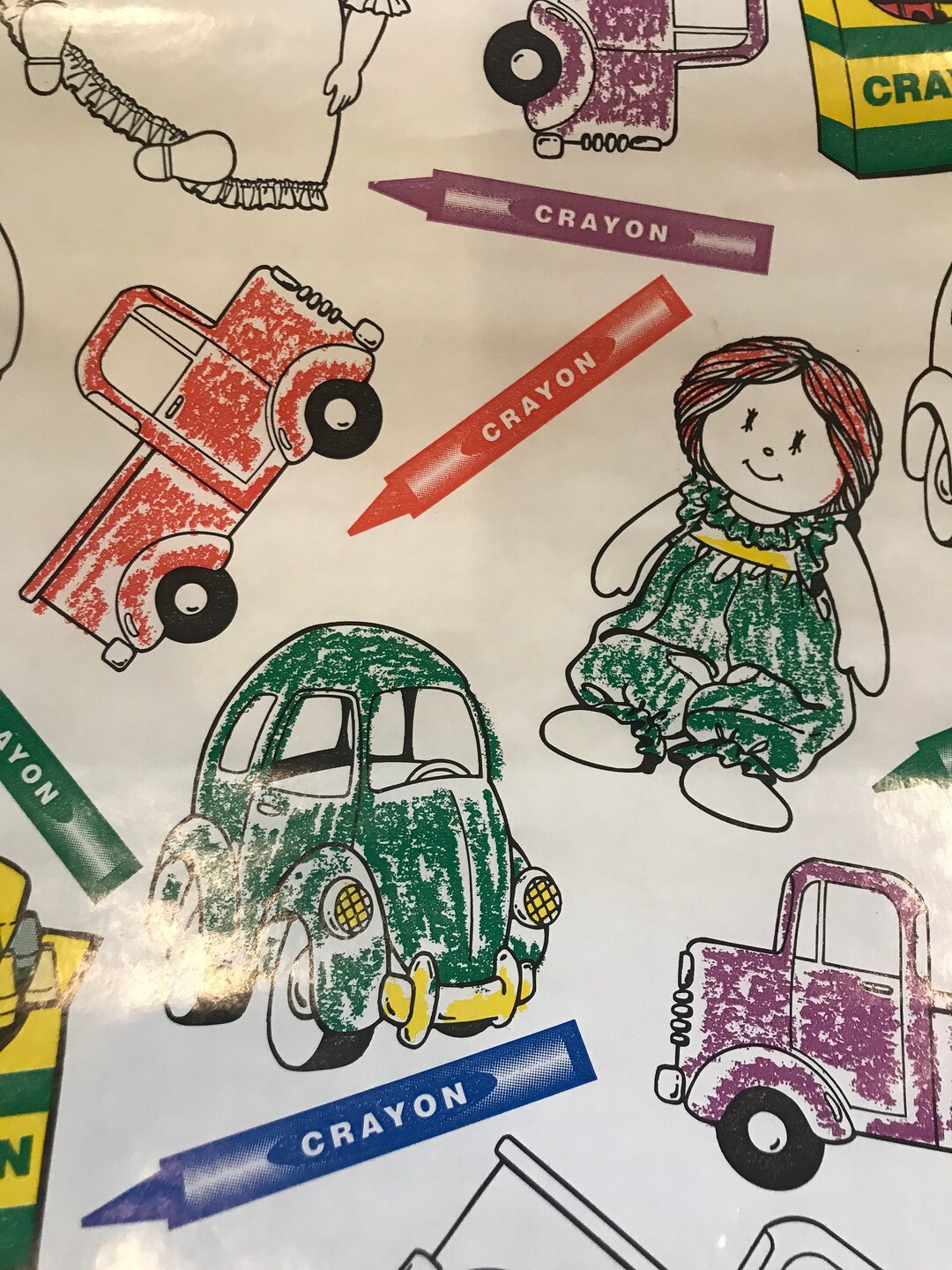 Vintage Crayon Wrapping Paper - Etsy