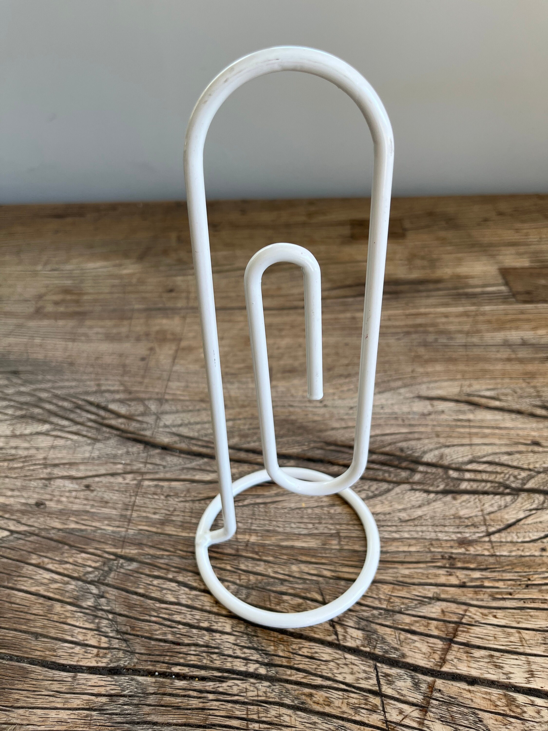 Vintage Mid Century Mod Large Desktop Paper Clip Organizer Photo Holder ...