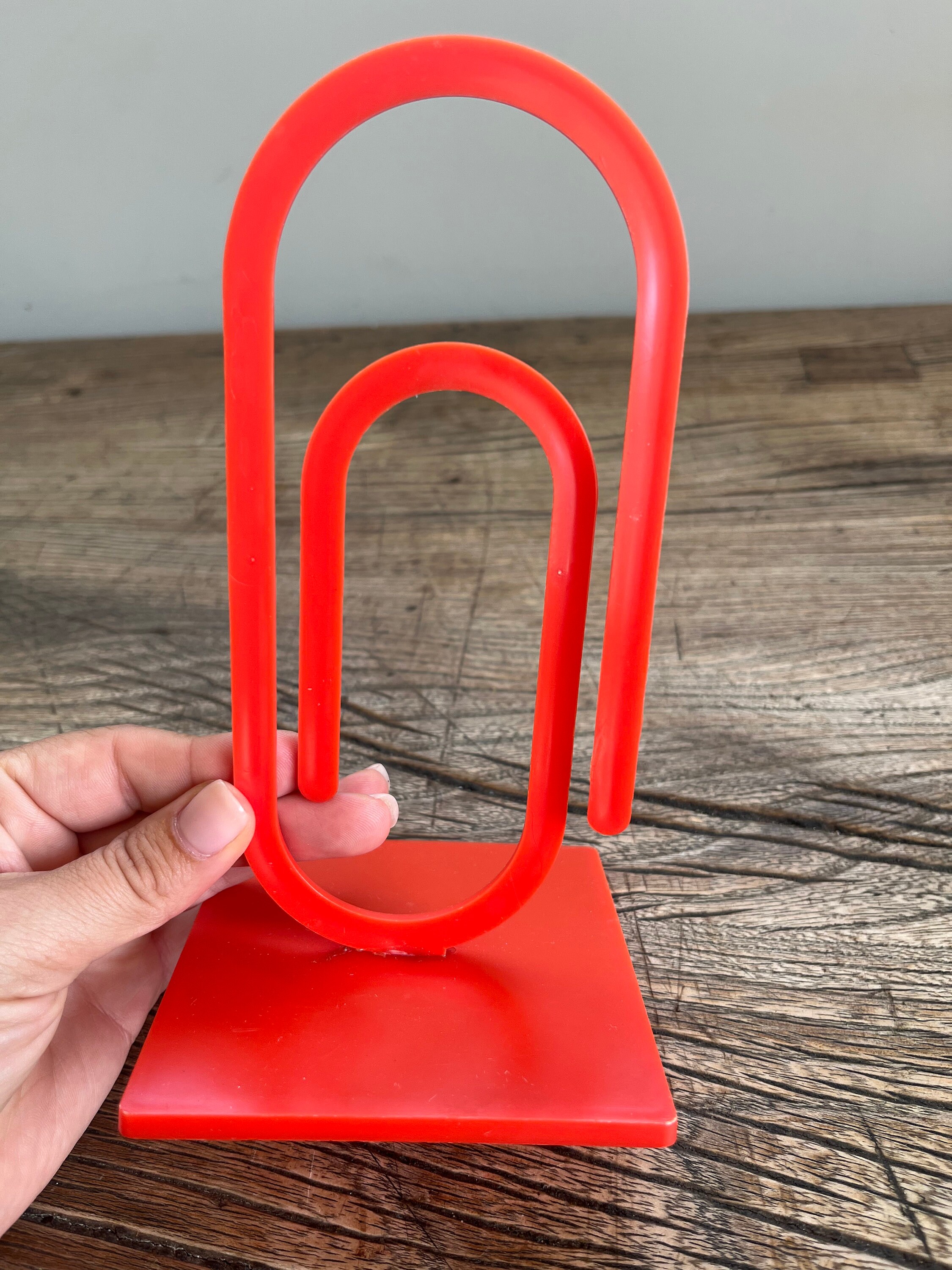 Vintage 60's Mid Century Mod Large Desktop Red Pop Art Paper Clip ...