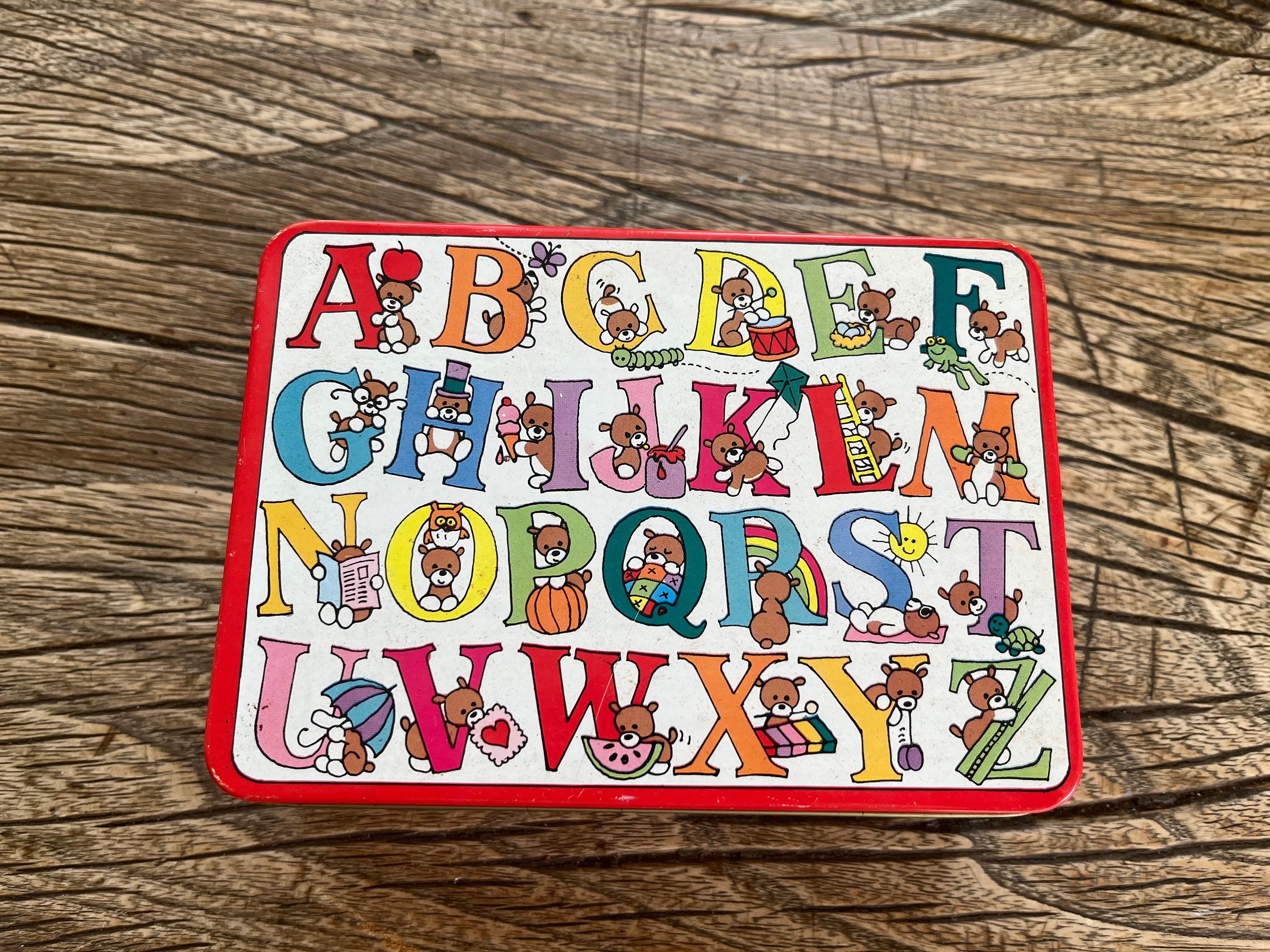 Vintage 60's Learning Letters Numbers With Tin Box- Hong Kong - Etsy