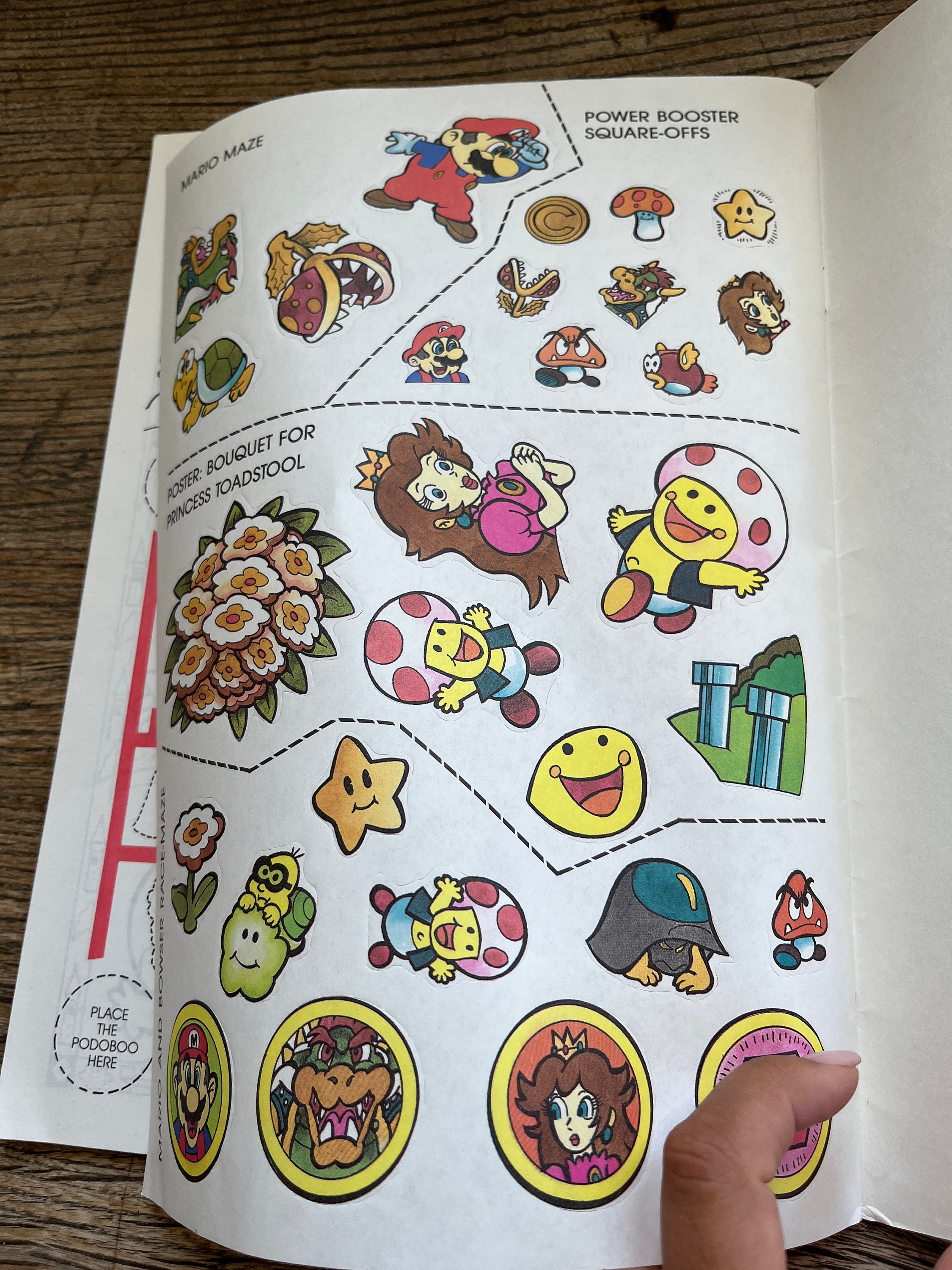 Vintage 1989 NINTENDO Super Mario Brothers STICKER FUN Precut Stickers ...