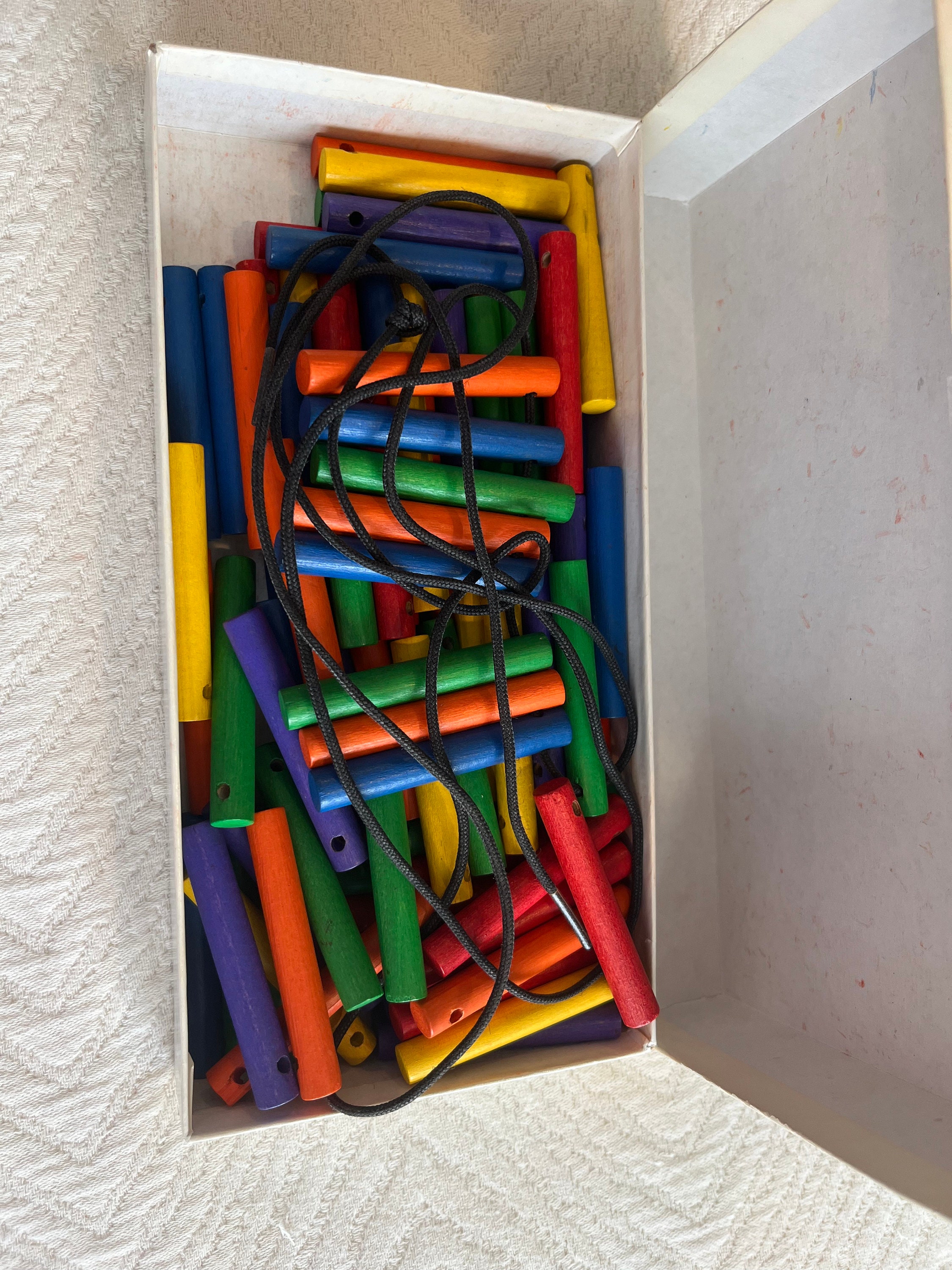 Rare Vintage 60's Ideal Toys Jumbo String Pegs, Design Blocks, Creative ...