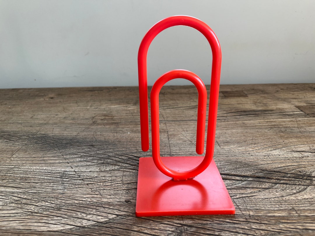 Vintage 60's Mid Century Mod Large Desktop Red Pop Art Paper Clip ...