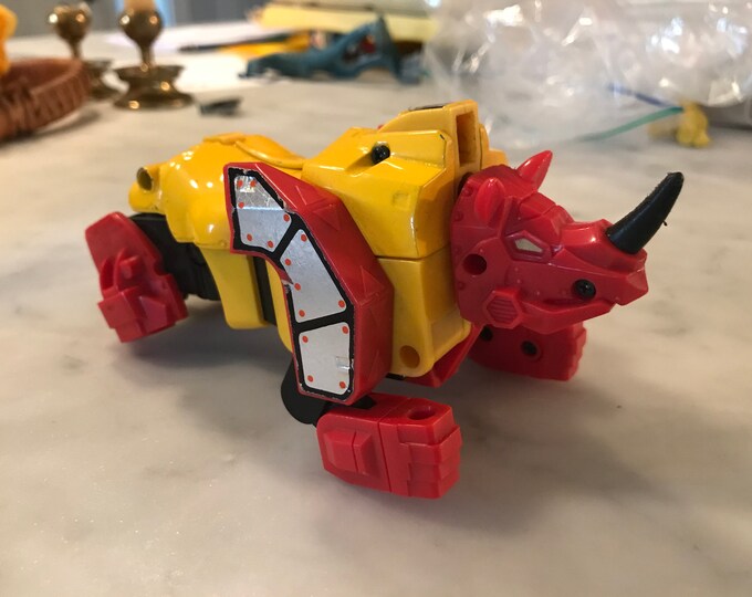 Vintage 1986 Hasbro Takara Robot Action Figure Headstrong Rhino ...