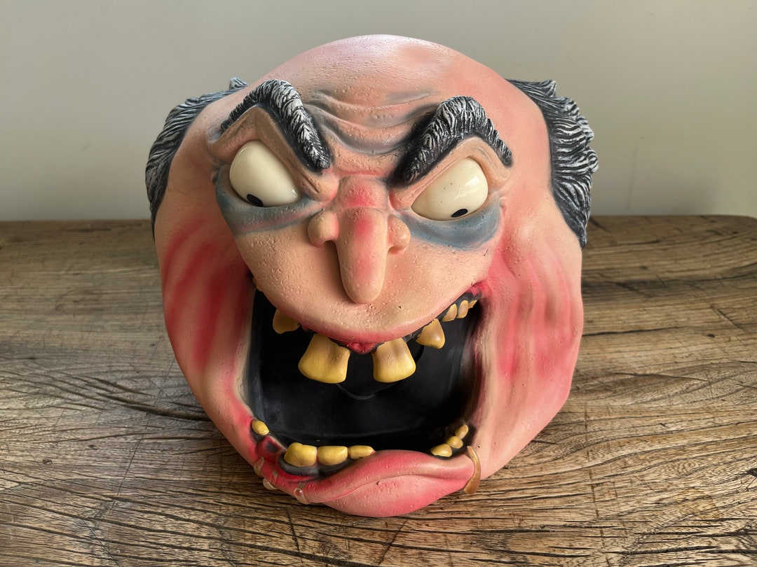 Vintage Halloween Mask Easter Unlimited Bald Screaming Angry Man - Etsy