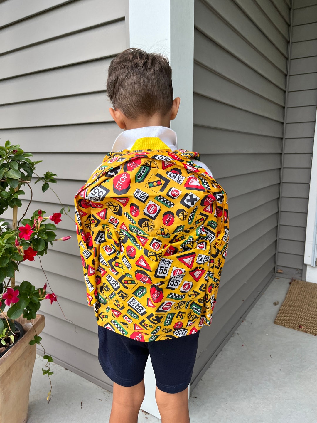 Vintage 1980's Road Signs Yellow Backpack - Adjustable Straps -NOS - Etsy