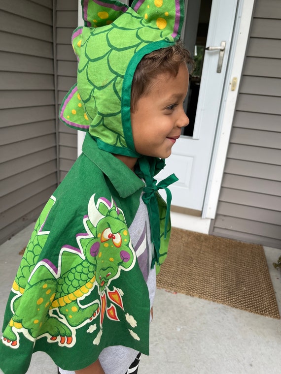 Vintage Green Dragon Cap and Hat Children's Halloween… - Gem