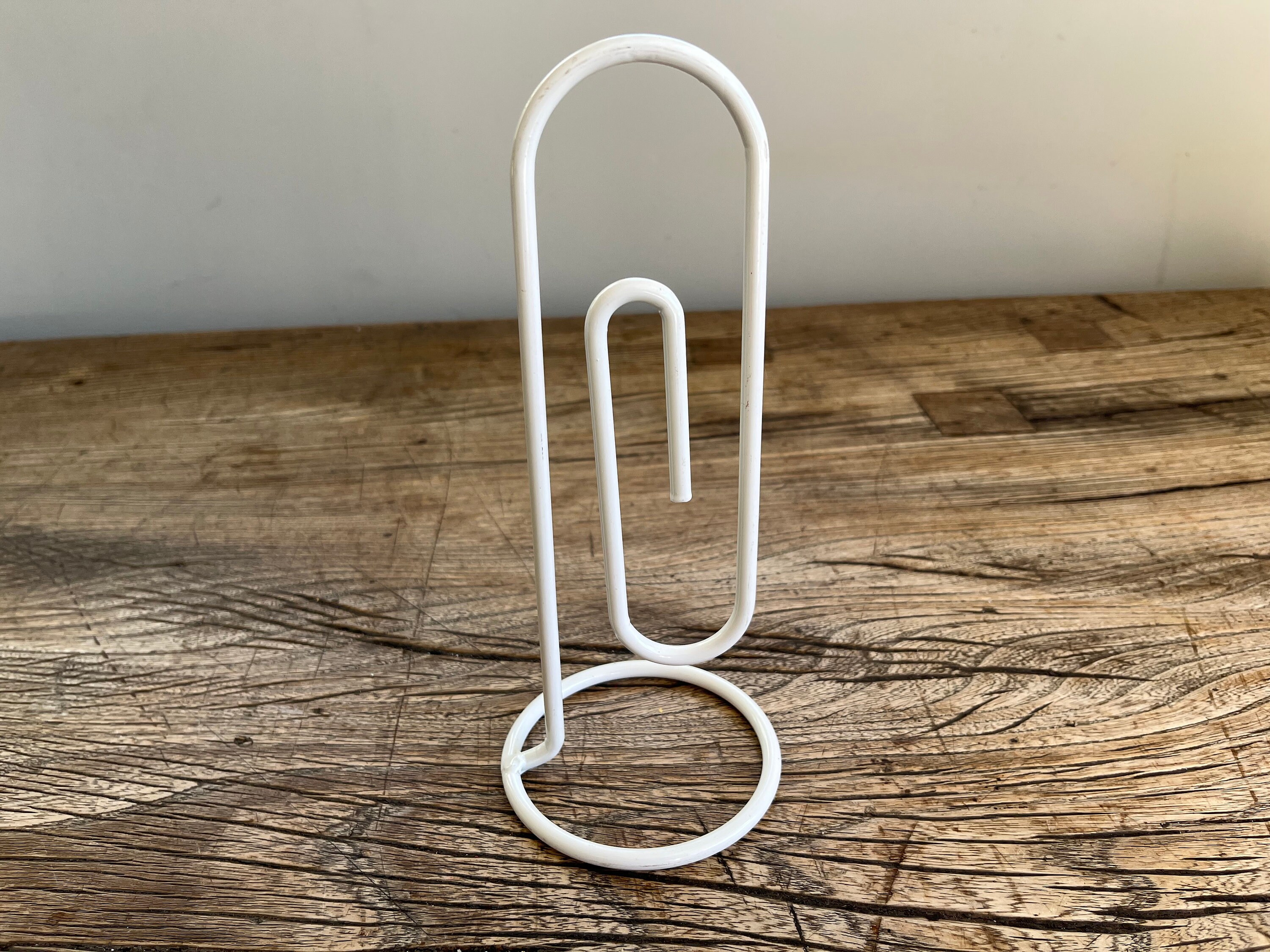 Vintage Mid Century Mod Large Desktop Paper Clip Organizer Photo Holder ...