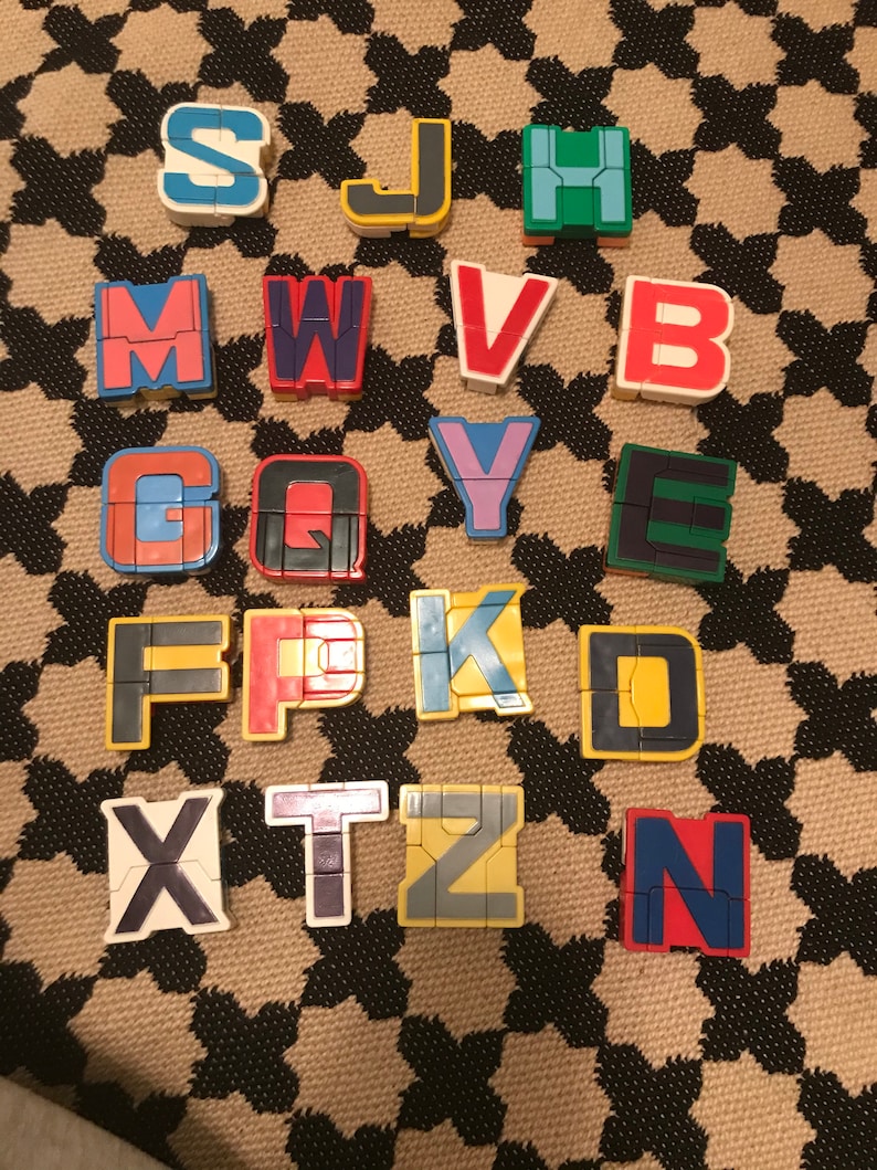 Vintage 80's Bandai Alphabots Transformers Robot Letters Alphabets - Etsy