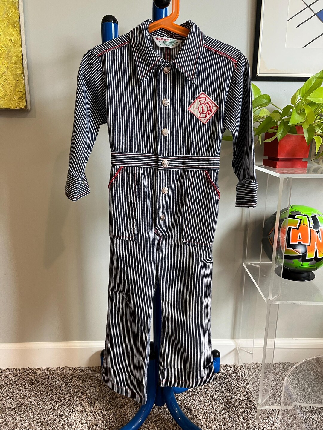 Rare Vintage 70's Train Conductor Healthtex Romper Overalls Halloween ...