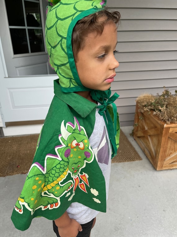 Vintage Green Dragon Cap and Hat Children's Halloween… - Gem