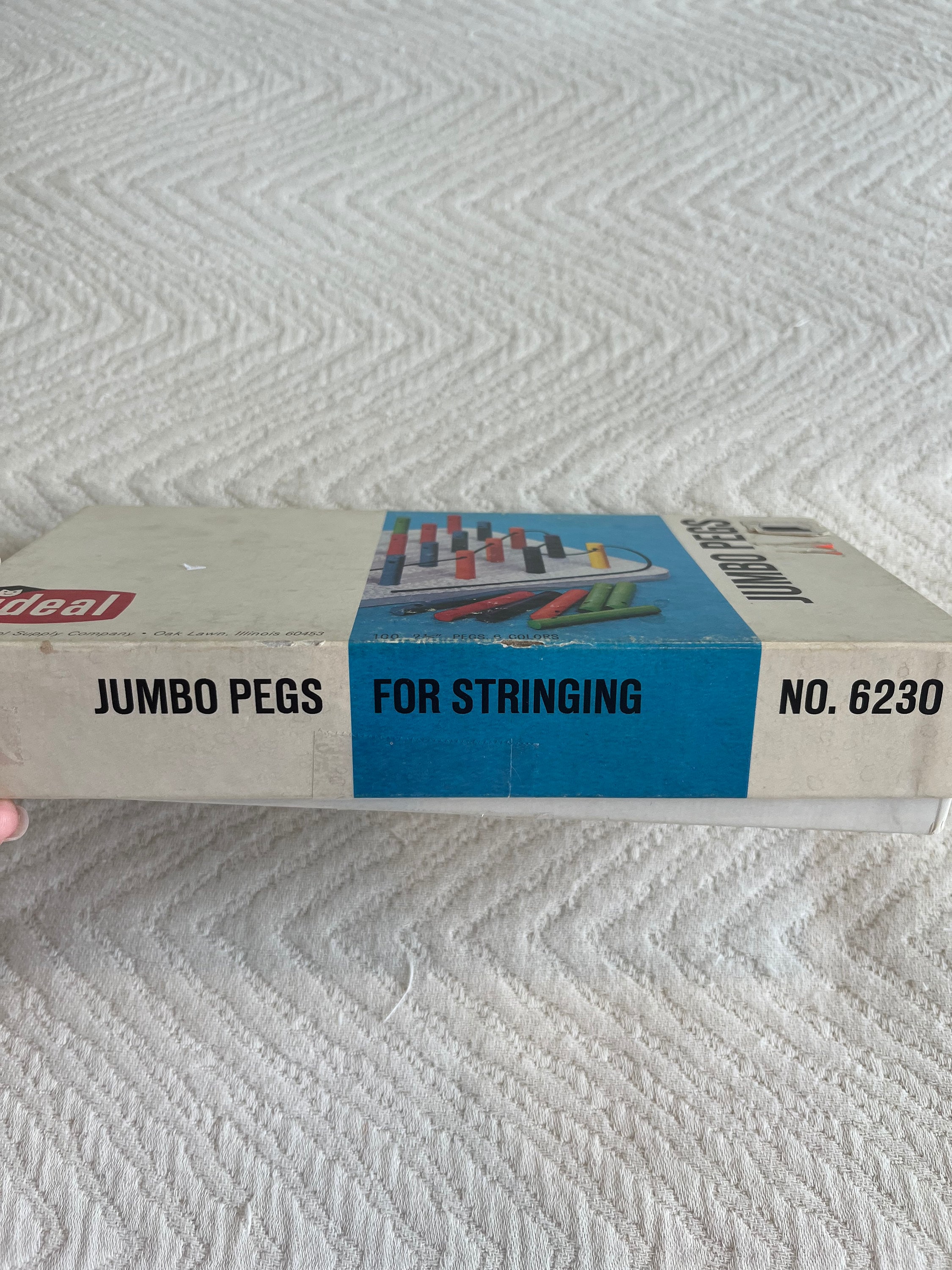 Rare Vintage 60's Ideal Toys Jumbo String Pegs, Design Blocks, Creative ...