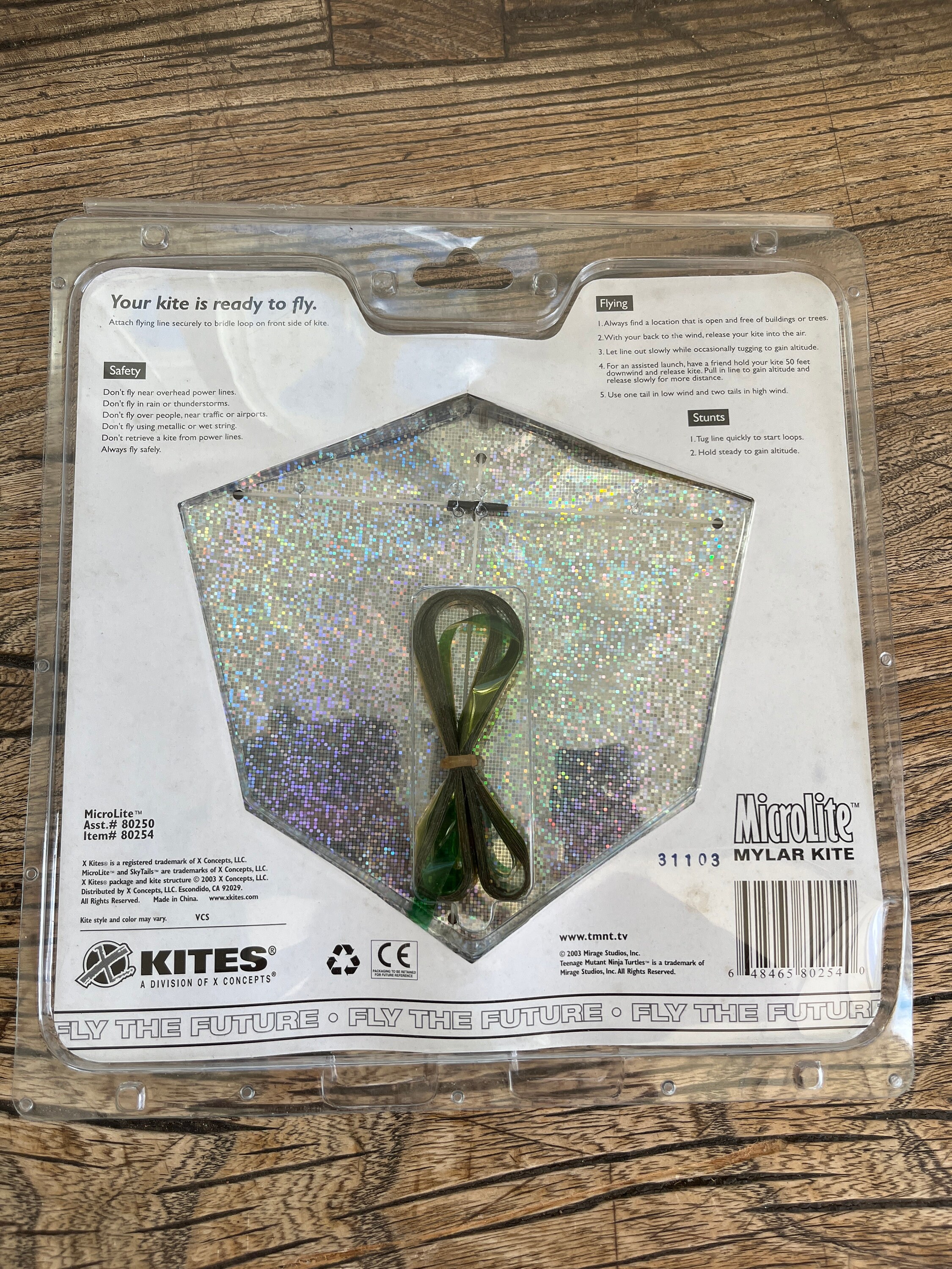 Rare Vintage Teenage Mutant Ninja Turtles TMNT Microlite Mylar Kite ...