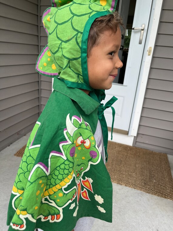 Vintage Green Dragon Cap and Hat Children's Halloween… - Gem